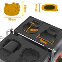 China 110v 220v AM-02CO Non Stick Pan Animal Shaped Hello Kitty Ice-cream Waffle Cone Machine for sale
