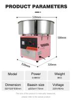 China Electric Heating Cotton Candy Machine Stainless Steel Output Product Name for Parties for sale