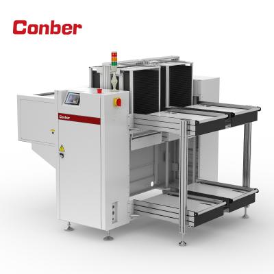 China Conber Dual Track PLC Controlled Motor & Bearing Automatic Unloader Machine for SMT Assembly Production Line for sale