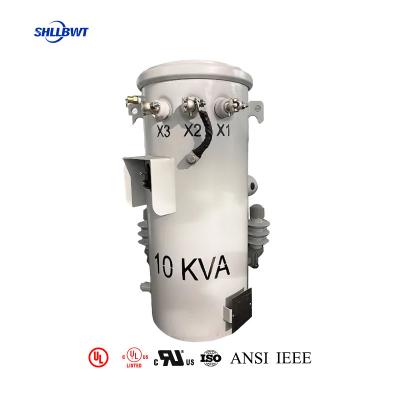 China 10kVA Single Phase Pole Mounted Transformer 4.16kV to 120V UL Certified for sale