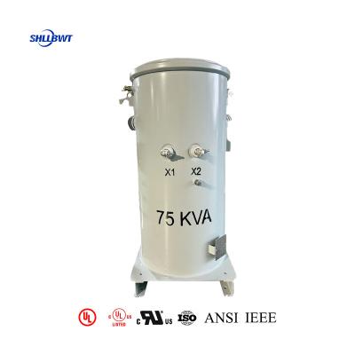 China 75kVA Single Phase Pole Mounted Transformer 4160V to 120V Quiet Distribution for sale