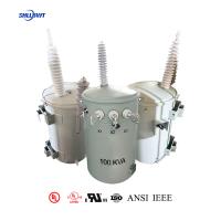China 100kVA Single Phase Pad Mount Transformer 4160V to 120V UL Certified High Efficiency for sale