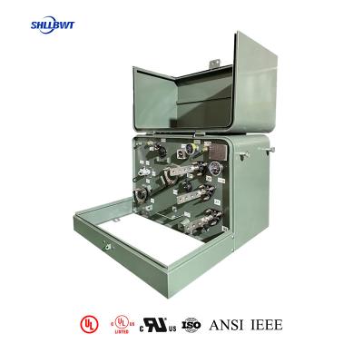 China 10 kVA Single Phase Pad Mounted Transformer 24940GrdY 14400V IEEE C57 UL Listed for sale