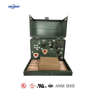 China 37.5 kVA Single Phase Pad Mounted Transformer 12470V to 120/240V ANSI C57 Ultra Low Loss for sale