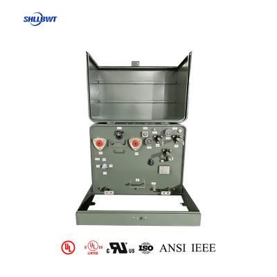 China 75 kVA Single Phase Pad Mounted Transformer DOE 2016 Tamper Proof 12470V 120/240V for sale