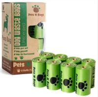 China 20 Micron PLA Water Soluble Biodegradable Dog Poop Bags - Custom Compostable Pet Waste Bags with EN13432 Certification for sale