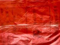China Semi Water Dissolvable Laundry Bags Red LDPE Material 930x990mm 25 Microns for Hospital Use for sale