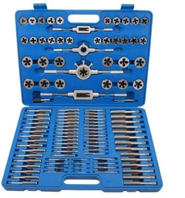 China Titanium Nitride Coated Alloy Steel Metric Taps and Dies Set 110 PCS for Industrial for sale