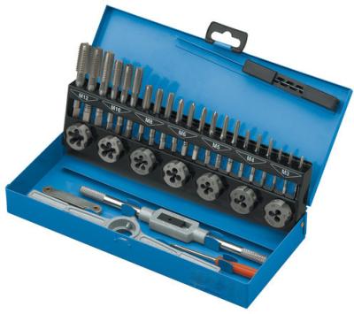 China 32PCS Professional Engineering Metric Tap and Die Sets with Alloy Steel / HSS for sale