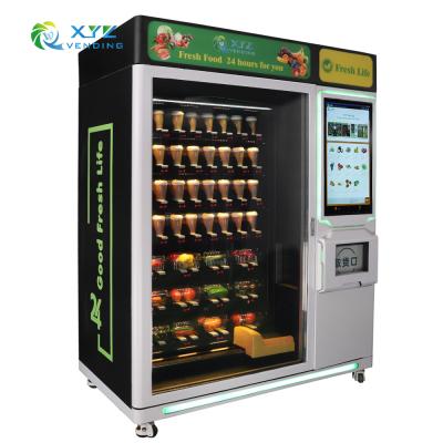 China XY Axis Lift System 32 Inch Touch Screen Fresh Food Vending Machine - 400kg Capacity with 84-196 Slot Options for sale