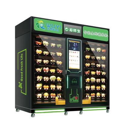 China 32-Inch Touch Screen Fresh Food Vending Machine - Double Cabinet 2940x2209mm with 168-392 Slot Capacity for sale