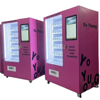 China 21.5-inch Touch Screen Cosmetic Vending Machine with 350kg Steel Construction - 6 Layer Spiral Slot Design for sale