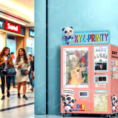 China DIY Automatic Phone Case Printer Vending Machine with 468 Case Capacity and 700W Power for Custom Printing for sale