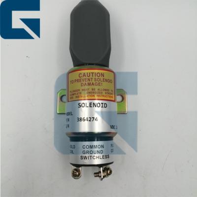 China 386-4274 3864274 Excavator E70B Engine Stop Solenoid Valve 24V for sale