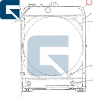 China 8N-5863 8N5863  Engine Radiator Replacement Cooling Unit for IT12 Integrated Toolcarrier for sale