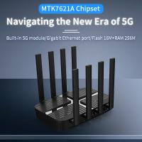 China Wireless 5G LTE WiFi Router Dual Band M.2 Slot AX1800 Openwrt Sim Card Router for sale