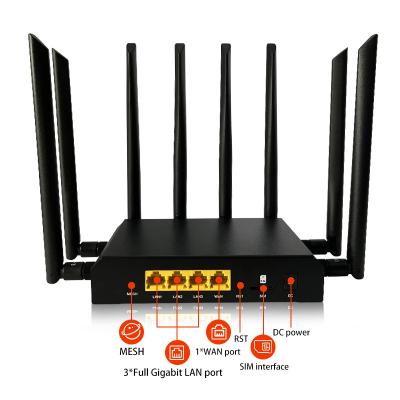 China 1800Mbps IPQ6000 Chipset 2T2R 5G Wireless Router High Speed 1000M RJ45 3LANs WIFI6 for sale