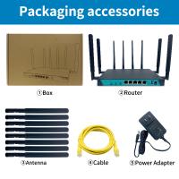 China 1200Mbps Dual Sim Card 4G WiFi Router External Detachable Antennas for sale