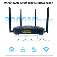 China AX3000 Gigabit Wireless Router WiFi 6 Mesh 3000Mbps 2.4G 5.8G 5G Mobile SIM Card Router for sale