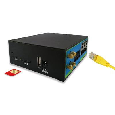 China Sim Card Slot Lte Gps Openwrt Industrial Wireless Router Metal Enclosure for sale