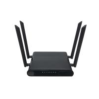 China OEM Openwrt Ac 1200 Mbps Wireless Router / Black Wifi Router 4 LAN Ports for sale