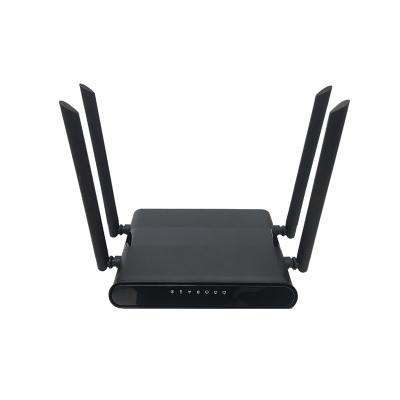 China OEM Openwrt Ac 1200 Mbps Wireless Router / Black Wifi Router 4 LAN Ports for sale
