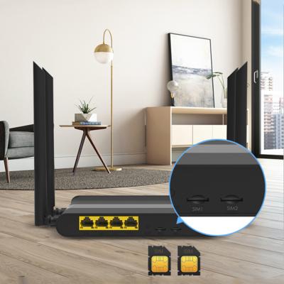 China WCDMA OpenWrt 4G LTE WIFI ROUTER Dual Sims 300Mbps Wifi LTE Router for sale