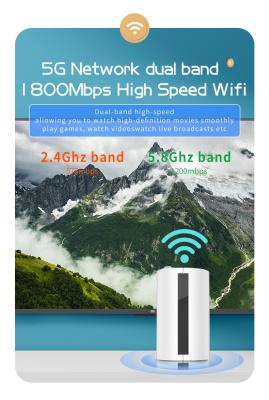 China MTK OpenWRT 5G Wireless Router Mesh SIM USIM Wifi 6 1800Mbps Plastic for sale