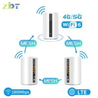 China Mesh Wifi6 5G CPE Router 1800Mbps 2.4GHz 5.8GHz With Internal Antenna for sale