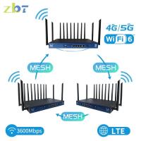 China 3600mbps Wireless Wifi Router 11AX 2.2ghz Dual Band Openwrt USIM for sale