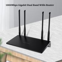 China Plastic Black Wifi 6 802.11 AX Router Wireless 1800Mbps IPQ600 CPU For Home for sale