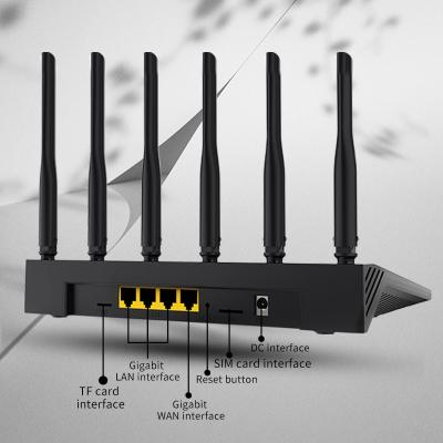 China Plastic Black Wifi 6 802.11 AX Router Wireless 1800Mbps IPQ600 CPU For Home for sale