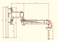 China Tank train Top unloading arm Type EAL1412 Top loading arms with vapour recovery hose double pipelines for sale