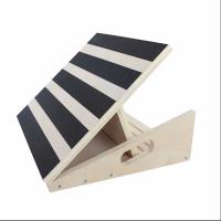 China Professional Adjustable Calf Stretcher Multi-gear calf Achilles tendon exercise standing Wooden Slant Board for sale