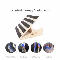 China Professional Adjustable Calf Stretcher Multi-gear calf Achilles tendon exercise standing Wooden Slant Board for sale