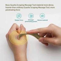 China Brass Gua Sha Muscle Massage Scraper Tool Back Leg Arm Acupoints Soft Tissue for sale