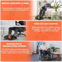 China Under Desk Elliptical Machines for Home Use Seated Elliptical Leg Exerciser Portable Under Desk Bike Pedal Exerciser for Seniors for sale