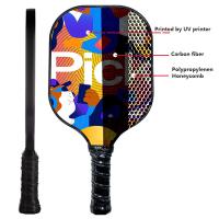China PP Honeycomb UV Print Carbon Fiber Pickleball Paddle Customized Logo for sale