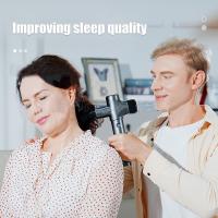 China Handle impact massage gun deep tissue muscle back massager handheld pain relief portable mini long handle fascia gun for sale