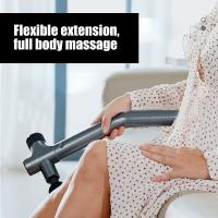 China Handle impact massage gun deep tissue muscle back massager handheld pain relief portable mini long handle fascia gun for sale