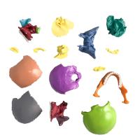 China Verisimilitude Accurate Color Flexible Medical Dental Clinic Teaching Equipment 15 Pieces Exploded Head Bone Model for sale