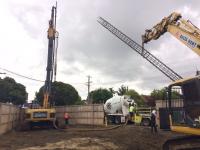 China TYSIM KR80M 13 M Depth Engineering Construction CFA Piling Rig With Hydraulic Rotary Drill Head Max. Diameter  600 Mm for sale