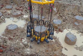China Crush Round Concrete Pile Head Cutter Pile Cutting Machine For Excavator KP315A Pile diameter 300~1050 mm for sale