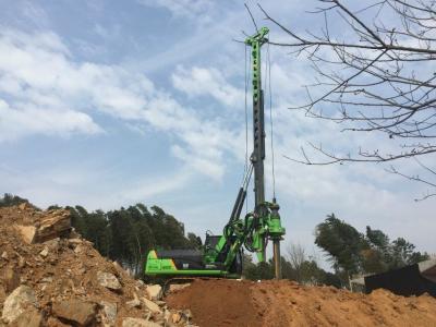 China 125 KN.M Max Torque KR125A Rotary Driling Rig for 37 m Interlocking Kelly Bar Bored Piles Machine for sale