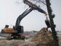 China Low Noise Excavator Rotating Clamshell Grapple Bucket For Telescopic Boom Arm for sale