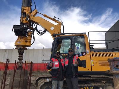 China Yellow Hydraulic Piling Rig , Max. Transport Weight 24T KR50A Rotary Drilling Machine Max. Drilling Diameter 1200mm Max. for sale