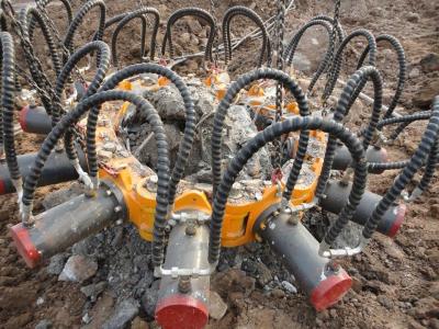 China Crush Round Concrete Hydraulic Pile Breaker Head For Excavator KP315A for sale