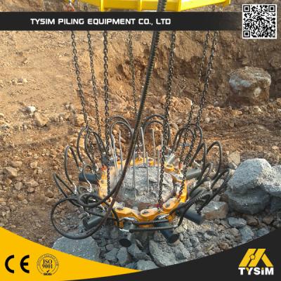 China Round Hydraulic Pile Breaker , 300mm - 1050mm Diameter  Max. cylinder 20L/min for sale