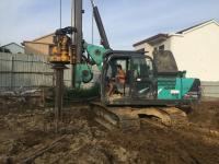 China Durable Mobile Pile Driving Equipment Max Torque 80 kN.m KR80K Rotary Piling Rig Machine Max. drilling depth 28 m for sale
