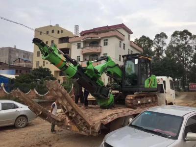 China Micro Piling Rig with 40 kN.m Torque 18 m Depth and 300-800 mm Dia for Solar Farm Foundations for sale